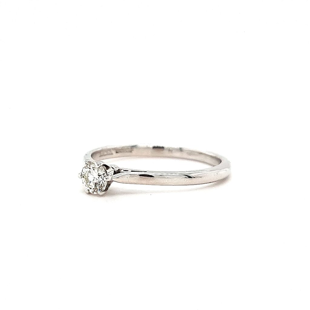 18ct white Gold Diamond single stone ring | Fosters Jewellers