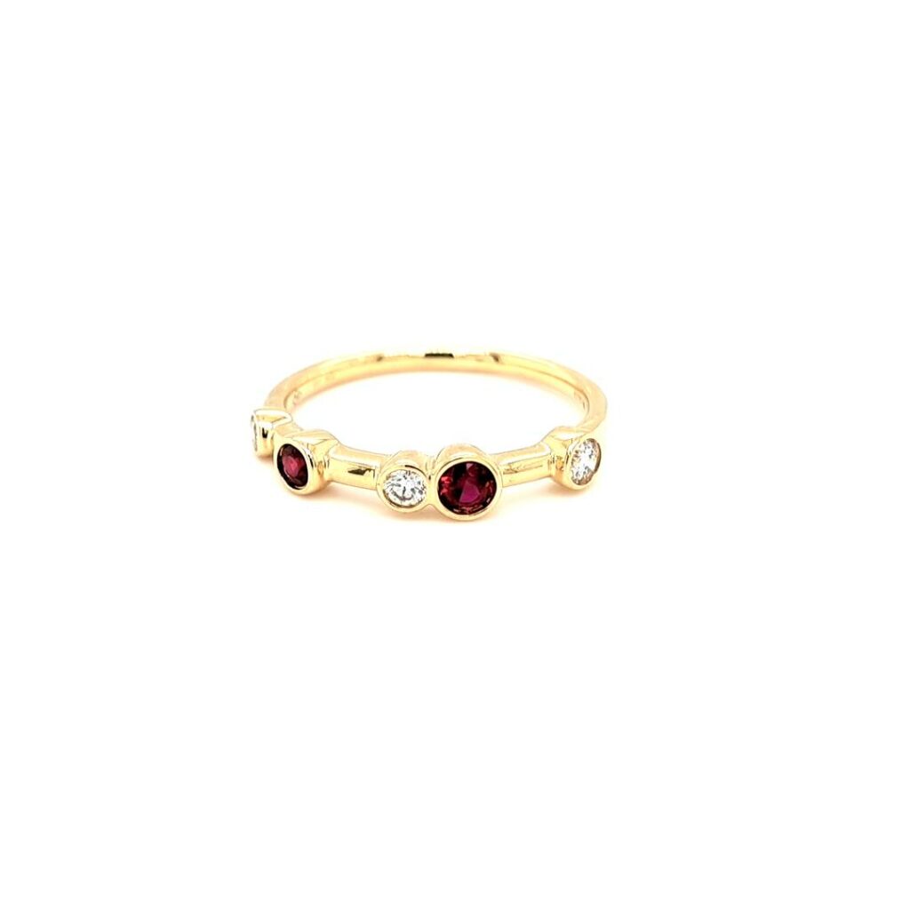 18ct Ruby and Diamond bubble ring | Fosters Jewellers
